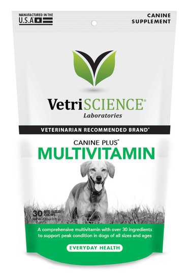 VetriScience Canine Plus Multivitamin for Senior Dogs, Mood, Skin, Coat ...
