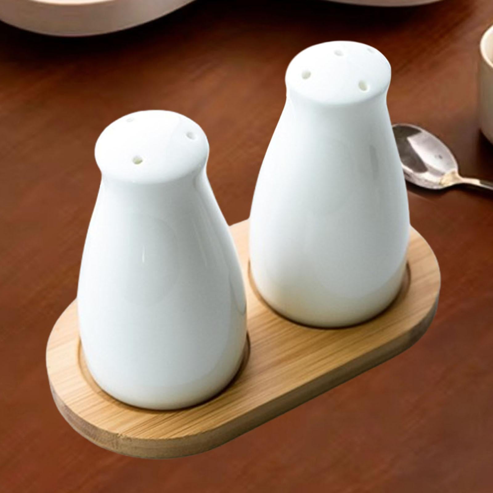 Juego de salero y pimentero Soledad moderno cerámica rellenable ...