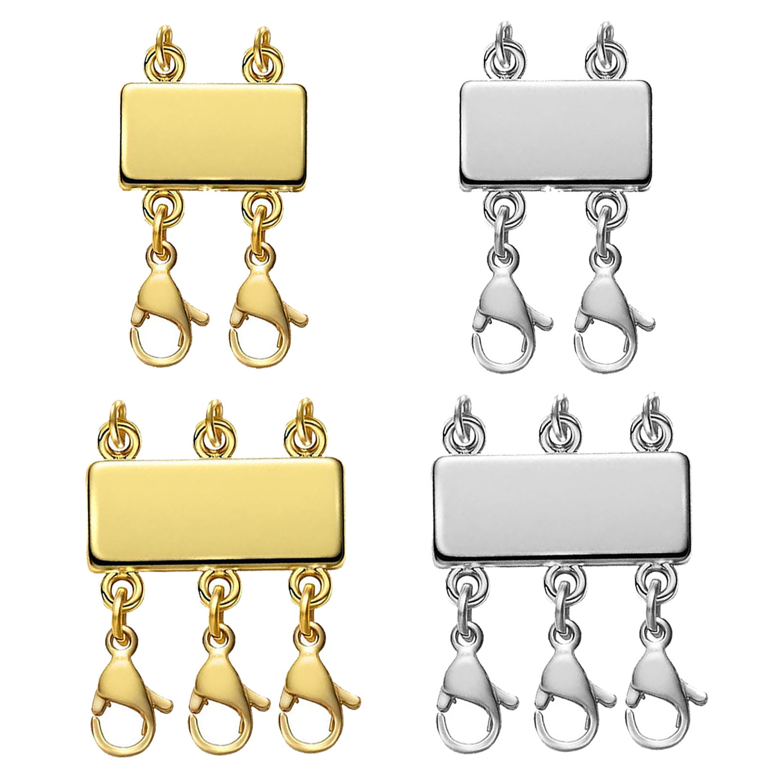 Qulltk Necklace Layering Clasps Slide Lock Clasp Necklace Connector ...