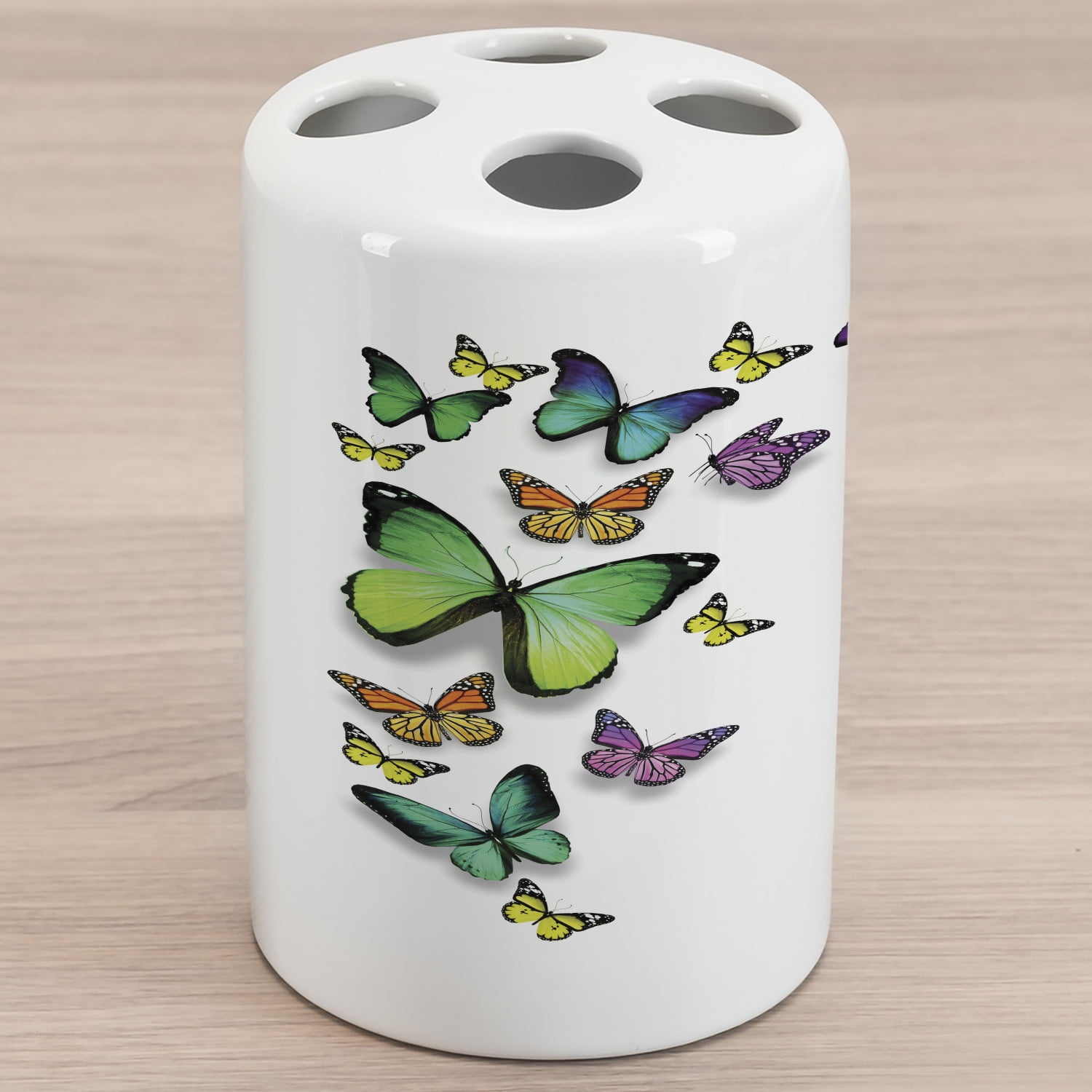 Butterfly Ceramic Toothbrush Holder, Different Size Butterflies on ...