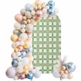 7.2FT Arch Backdrop Covers, Ombre Green Plaid, Wedding Arch Cover ...