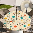 ARTSLION Round Outdoor Tablecloth For Up To 52in With Umbrella Hole ...