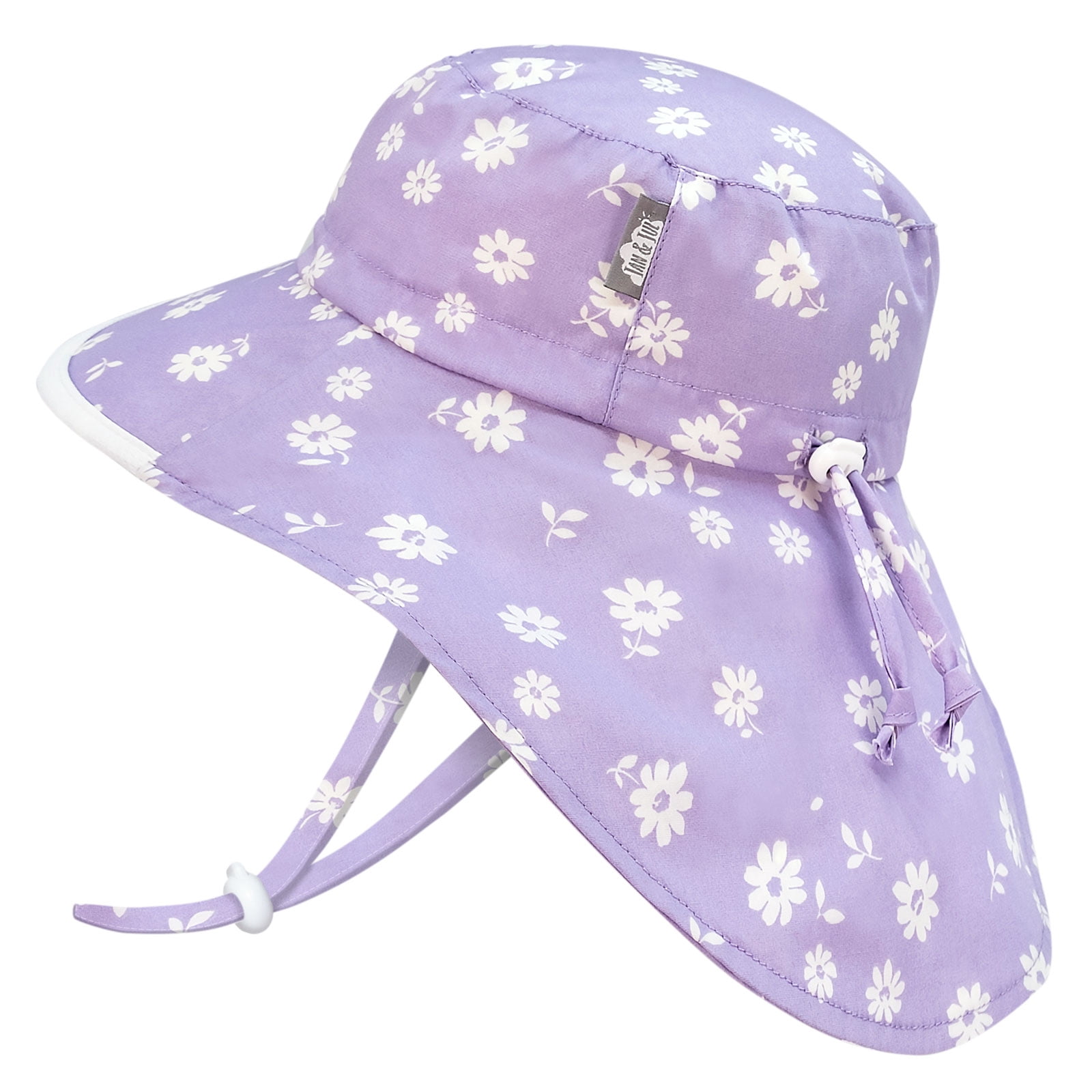 JAN & JUL Adjustable Cotton Adventure Girls Sun-Hat with Wide Brim (XL ...