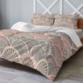 4 Piece Duvet Cover Set Full, Abstract Tribal Totem Shells Soft ...