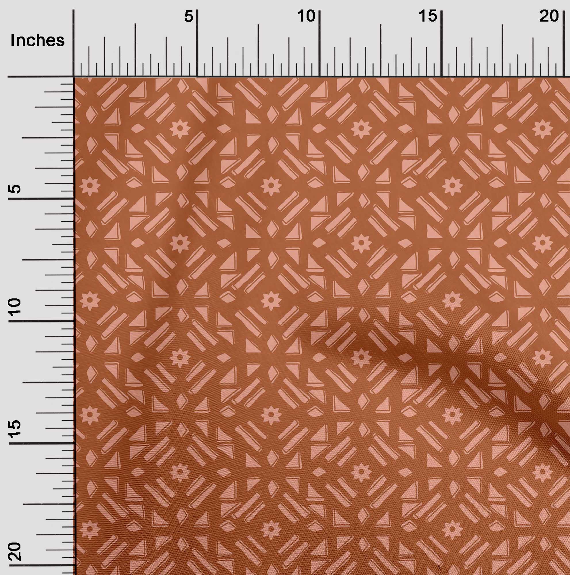 oneOone Silk Tabby Fabric Geometric Block Print Fabric By The Yard 42 ...