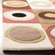 SAFAVIEH Soho Arla Geometric Circles Wool Area Rug, Multi, 7'6" x 9'6 ...