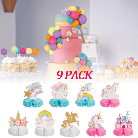 Haooryx Hippie Honeycomb Centerpieces Tie Dye Party Table Topper, 12pcs ...