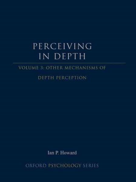 Pre-Owned Oxford Psychology Perceiving in Depth, Volume 3: Other ...