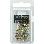 Metal Paper Fasteners 50/Pkg-Hearts - Gold - Walmart.com
