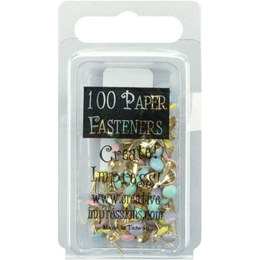 Metal Paper Fasteners 50/Pkg-Hearts - Gold - Walmart.com
