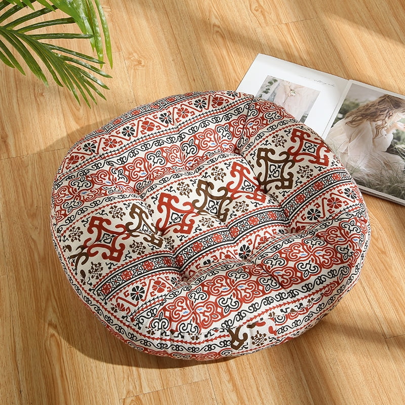 22 inches Large Floor Pillow 4 inches Thicken Seat Chair Cushion Round ...