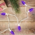 Northlight LED C9 Christmas Lights - Purple - 16' White Wire - 25ct ...
