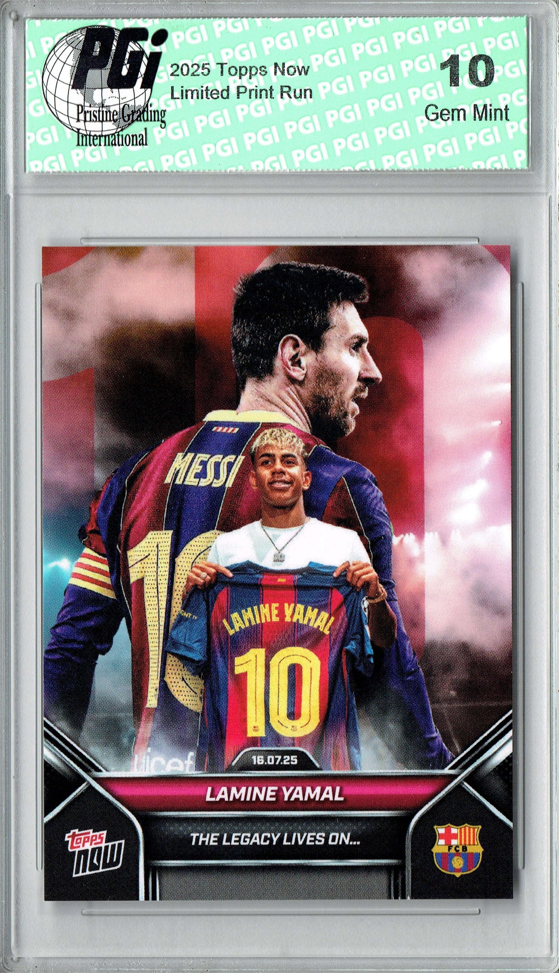 Lamine Yamal/Lionel Messi 2025 Topps Now #2 The Legacy Lives On #10 ...