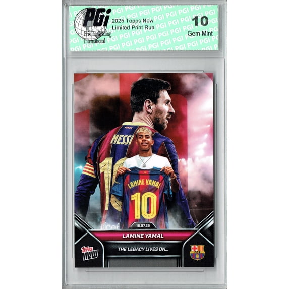 Lamine Yamal/Lionel Messi 2025 Topps Now #2 The Legacy Lives On #10 ...
