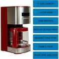 12-Cup Programmable Coffee Maker, Drip Coffee Maker with Glass Carafe ...