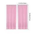 Dual-String Solid-Color Semi-Sheer Curtains - Polyester Rod-Pocket ...