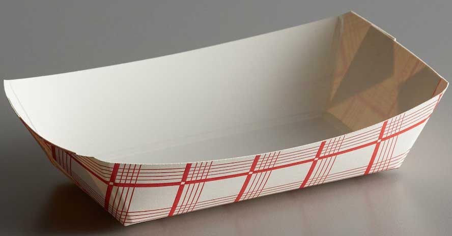 SQP Number 40 White/Red Plaid Paper Food Tray -- 1000 per case ...