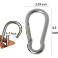 Large Carabiner Clip,5-1/2 Inch Heavy Duty Stainless Steel Spring Snap ...