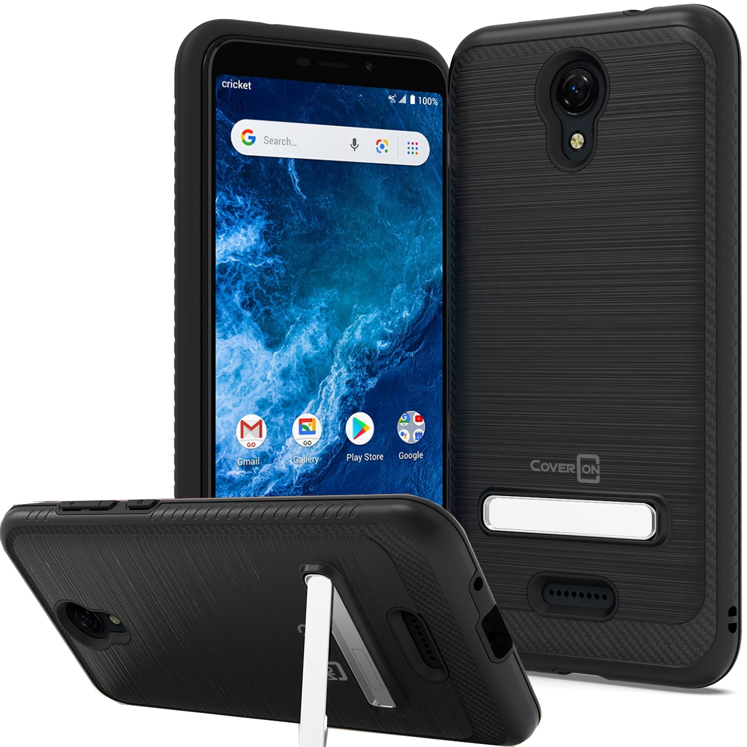 CoverON For Cricket Icon 2 Phone Case, Slim Metal Kickstand Rugged Dual ...