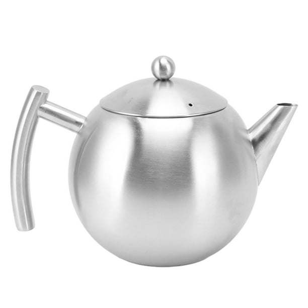 Portable Tea Pot with Filter Screen Stainless Steel Spherical Coffee ...