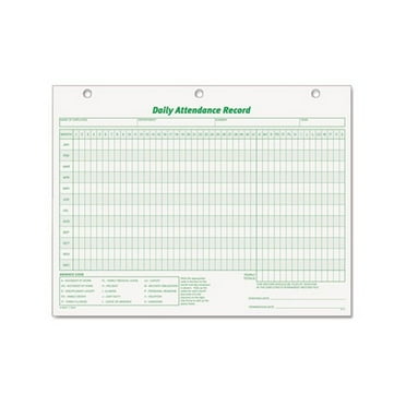 TOPS, TOP30041, Daily Time Sheet Form, 2 / Pack, White - Walmart.com