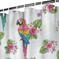 Basics Bathroom Shower Curtain, Water Resistant Fabric with Grommets ...