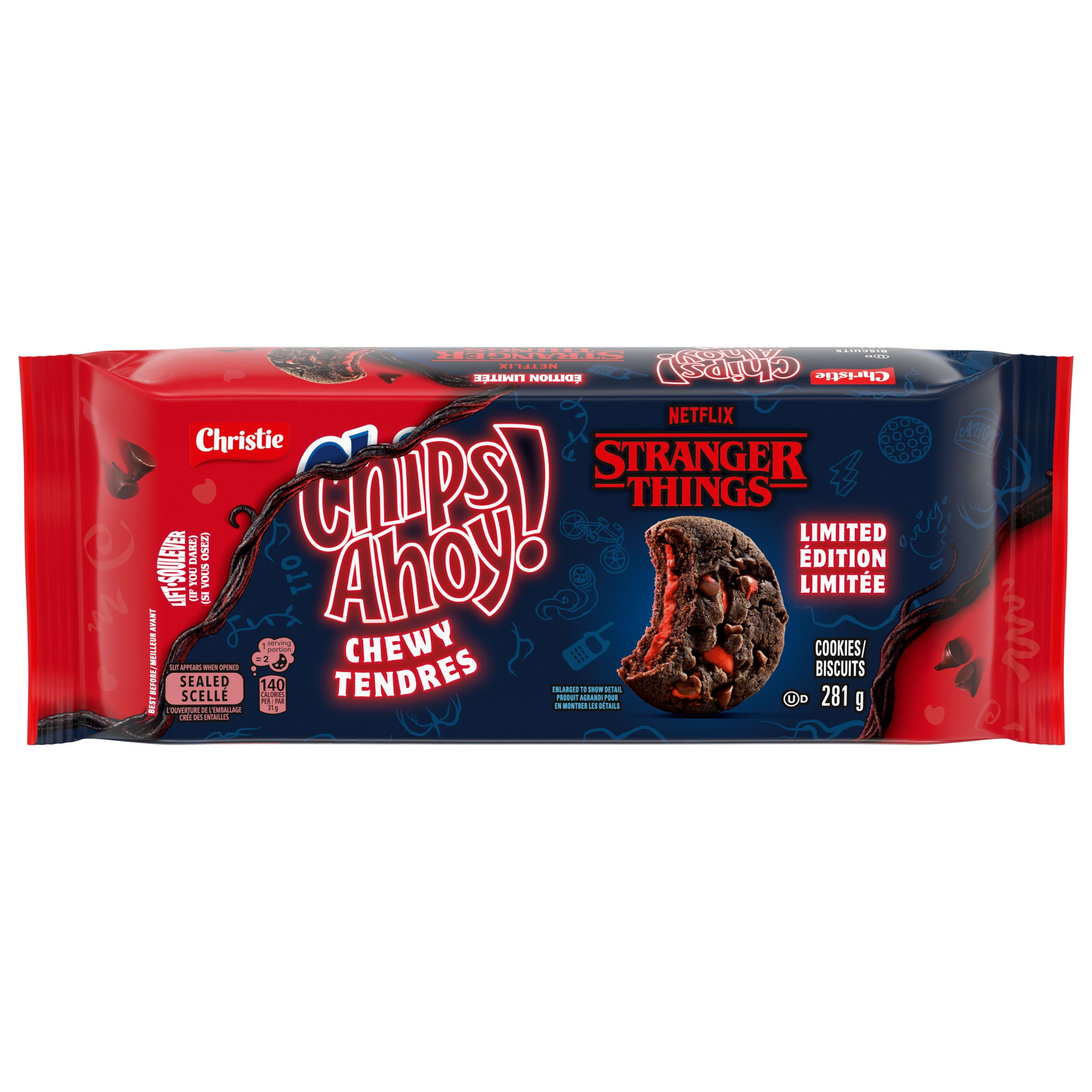CHIPS AHOY! Stranger Things Chewy Chocolatey Strawberry-Flavoured ...