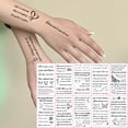 10 Sheets English Letter Temporary s for Women Men Waterproof Sticker ...