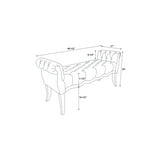 Linon Madison Roll Arm Bench, Natural, 18 inch Seat Height, Multiple ...