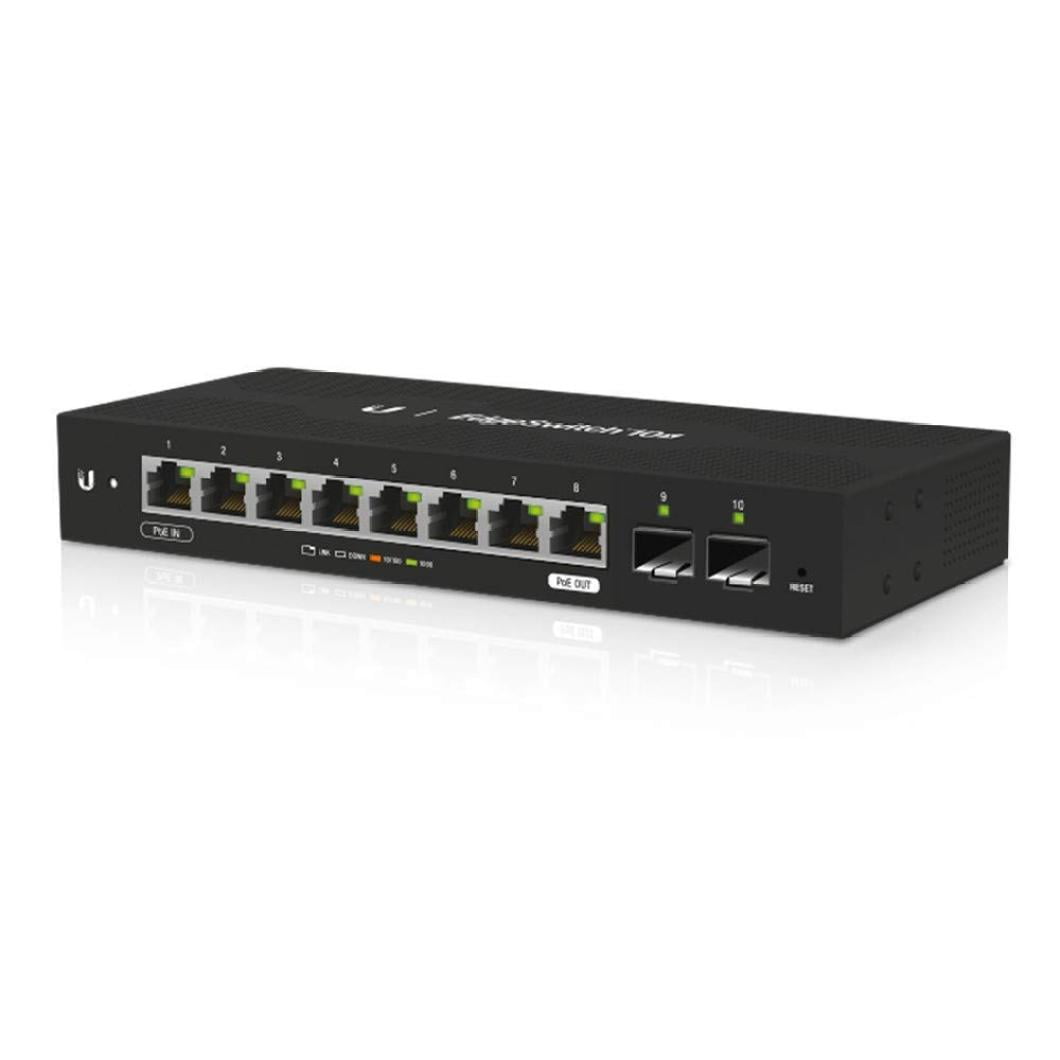 RovKeav EdgeSwitch 10-Port ES-10X Gigabit Switch SFP with PoE ...