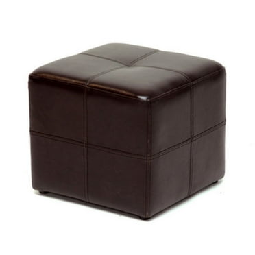 Costway 16''Cube Ottoman Pouffe Storage Box Lounge Seat Footstools with ...