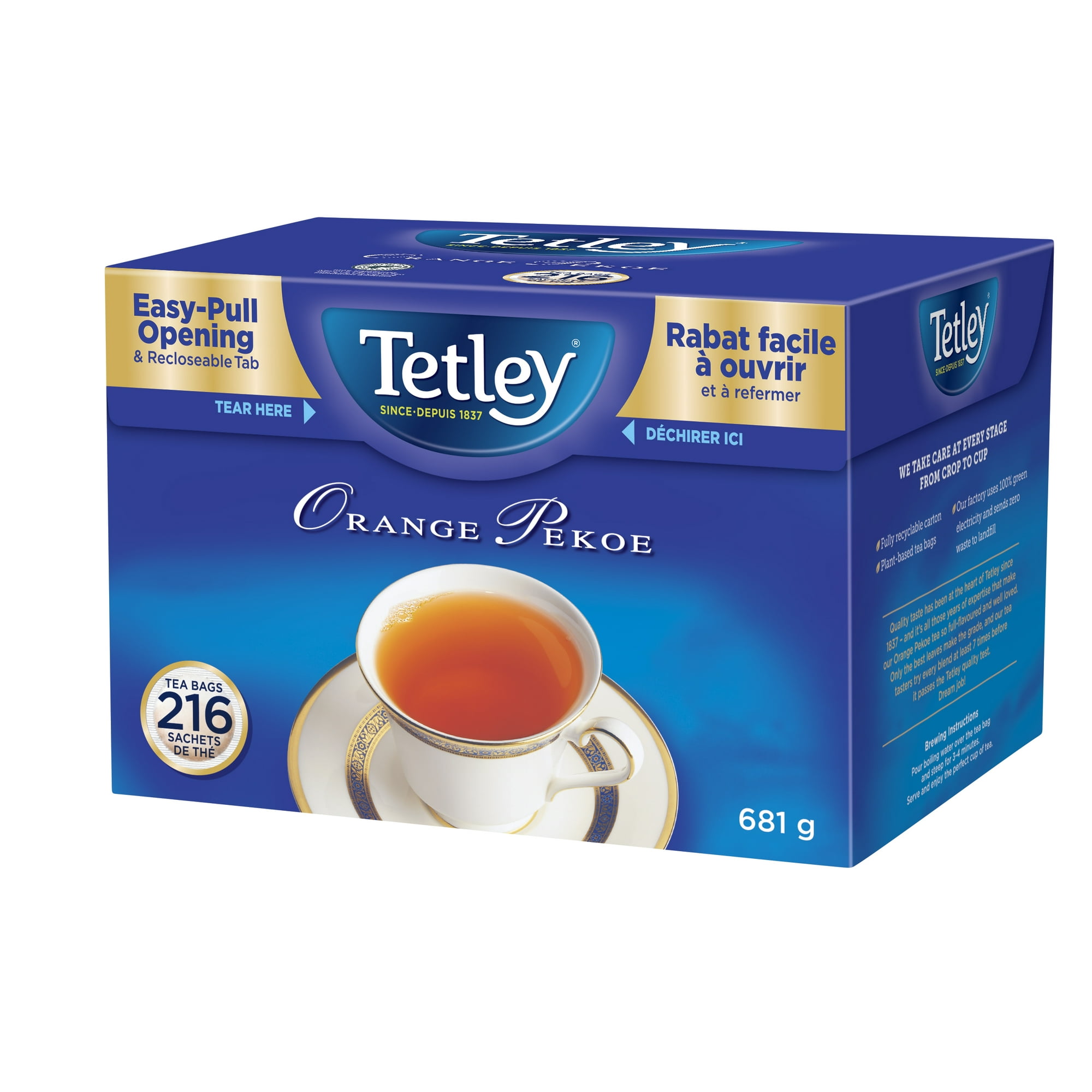 Click here for Tetley Tea Tetley Orange Pekoe Tea 216ct 681 G prices