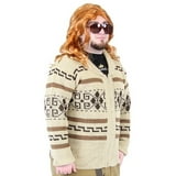 The Big Lebowski Jeffery The Dude Zip Up Costume Cardigan Sweater ...