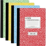 TOPS Composition Book w/Hard Cover, Legal/Wide, 9 3/4 x 7 1/2, White ...