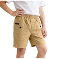Boys Cargo Shorts Mid-Length Summer, Kids Casual Elastic Waist Workwear ...