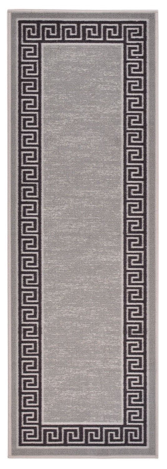 Meander Design Printed Slip Resistant Rubber Back Latex Runner Rug and ...