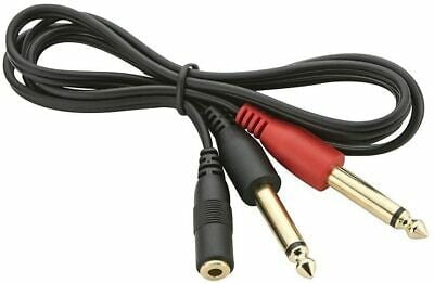 RadioShack Dual 1/4-Inch Mono Plug-to-1/8-Inch Stereo Plug Y-Cable ...