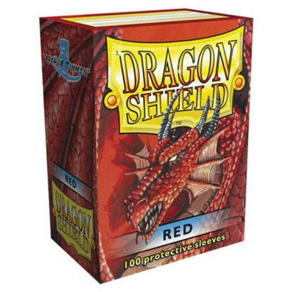 Dragon Shield Sleeves 100 Red Cards - Walmart.com - Walmart.com