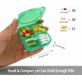 Stackable weekly pill organizer with removable box, rainbow-colored ...
