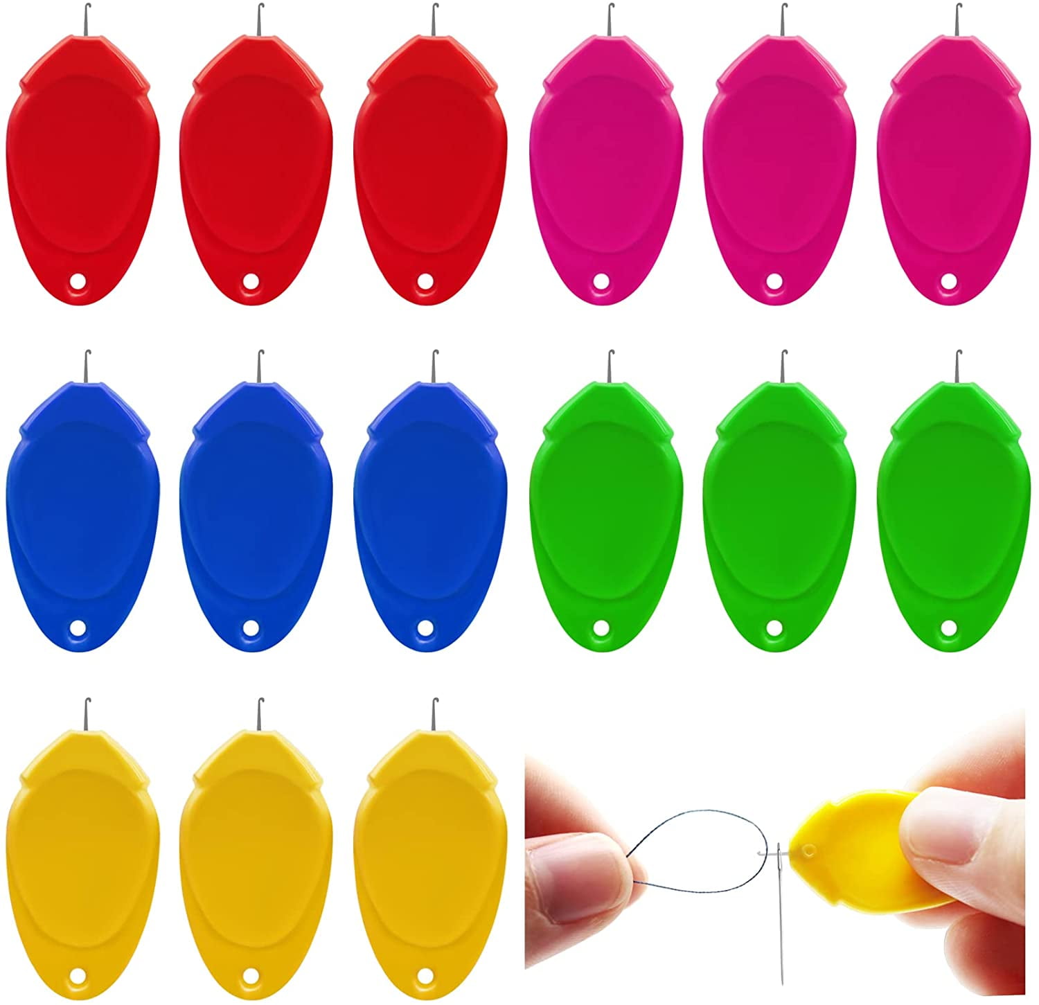 30 Pcs Needle Threaders for Hand Sewing Wire Loop DIY Needle Threader ...