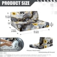 Chririnla Black Marble Print RV Dinette Cushion Covers 2 Pack Camper ...