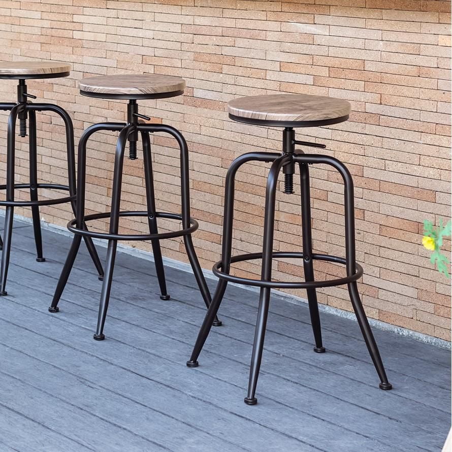Click here for Homy Casa Set Of 2 Pub Stools With Adjustable Heig... prices