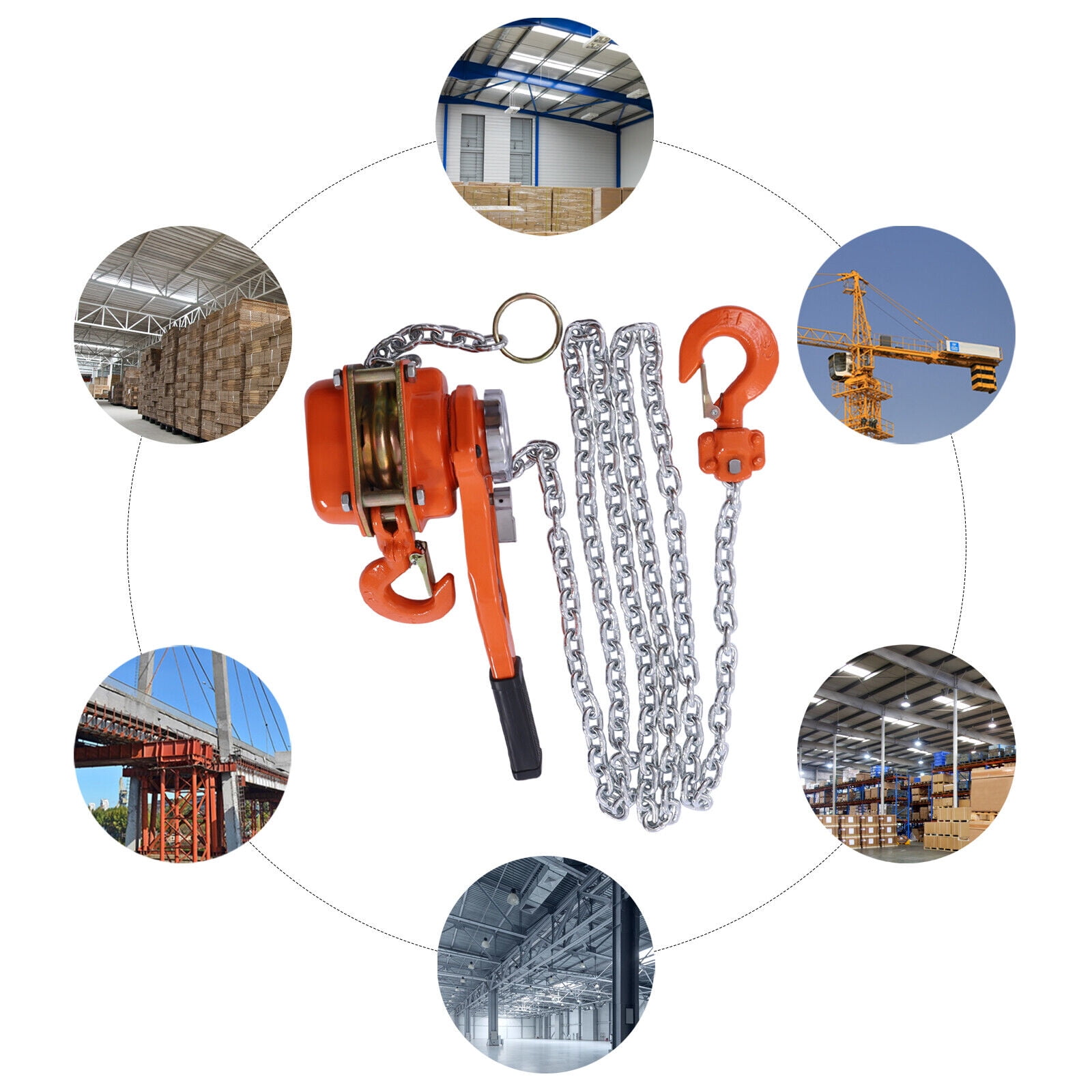 0.75 Ton Manual Chain Hoist Mini Lever Block Chain Hoist Come Along ...