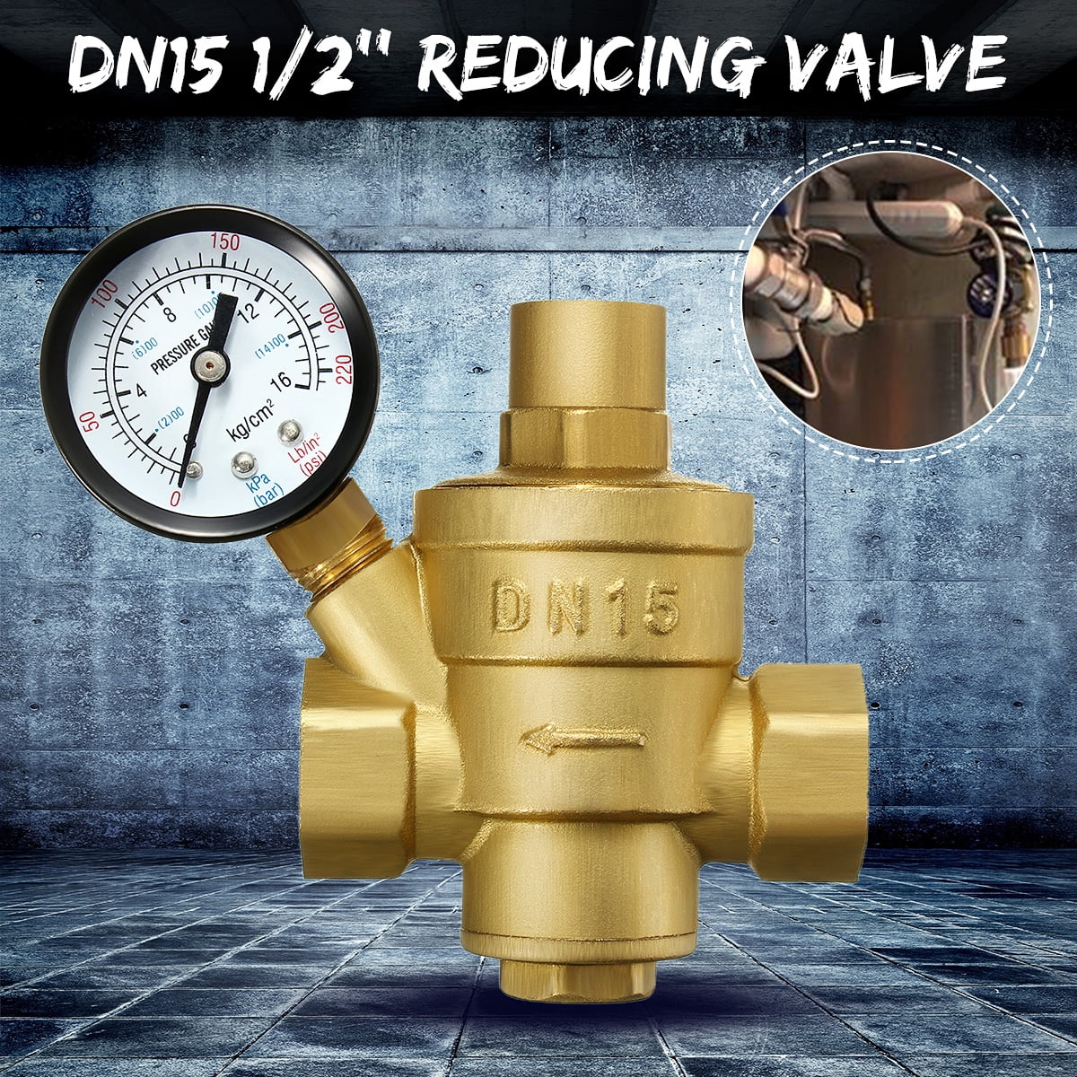 Hydraulics, Pneumatics & Plumbing Pressure Valve,1/2 Brass Water ...