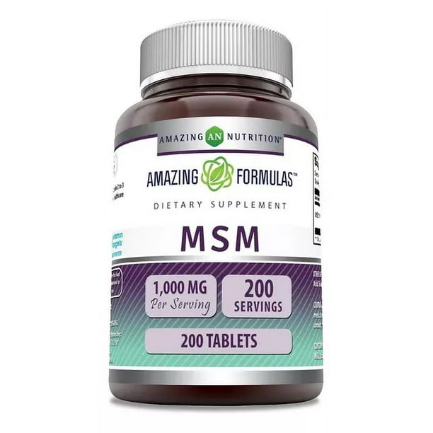 Amazing Formulas MSM | 1,000 Mg Per Serving | 200 Servings | 200 ...