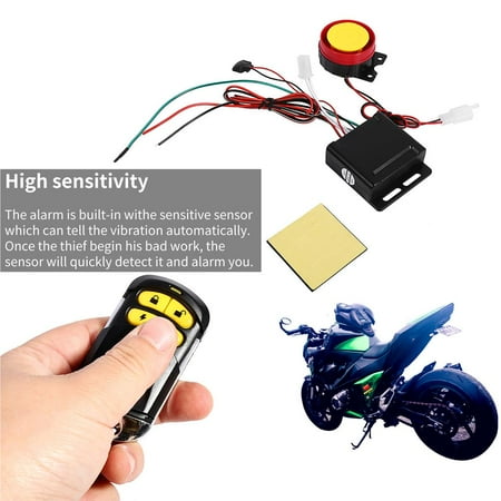 Motorcycle Alarm High Sensitivity 12V Remote Controlling Motorcycle ...