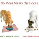 Silicone Cat Food Mat - Non-Slip Waterproof Pet Placemat for Bowls ...