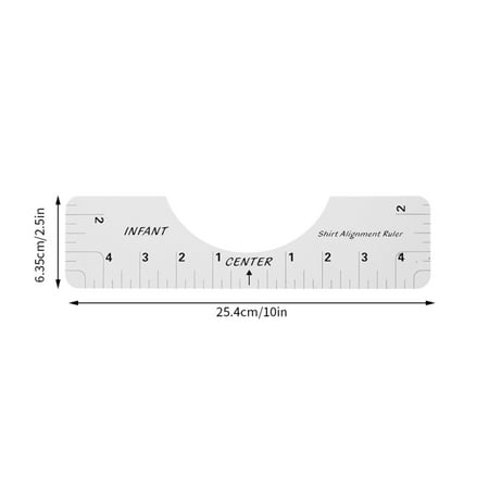 T-Shirt Alignment Ruler Round Neck Craft Center Ruler PVC Clothing ...