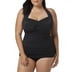 Simply Slim Women's Plus-Size Slimming Shirred Glam Sheath One-Piece Swimsuit - Walmart.com