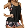 Blouson Tankini Swimsuits For Women Modest Two Piece Bathing Suits